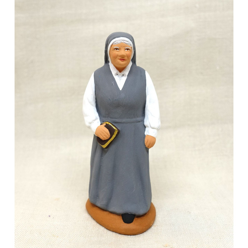santons la religieuse 9cm santons de provence CaVASSE FERY