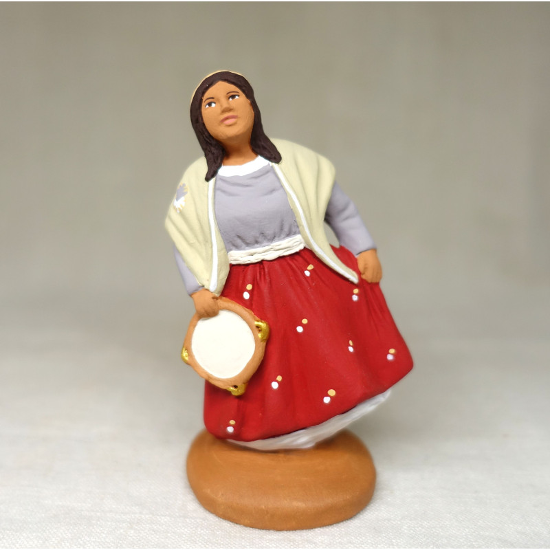 Santon la gitane crèche provençale taille 9 cm
