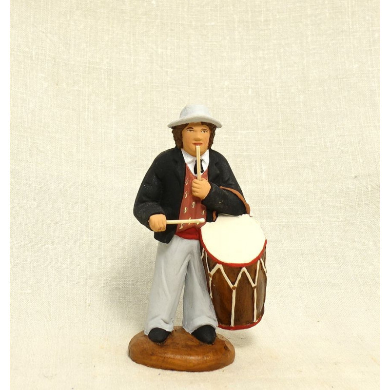 Santons Cavasse Fery, santon le tambourinaire 9cm, Santons de Provence